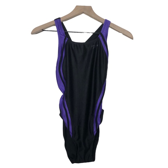 Speedo | Swim | Speedo Black Purple Racerback Onepiece Athletic Bathing ...